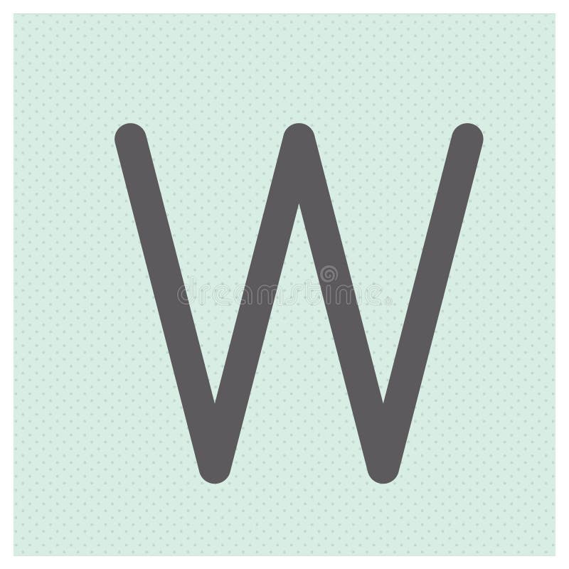 Letter W Alphabet Vector Illustration. Vector Illustration Decorative ...