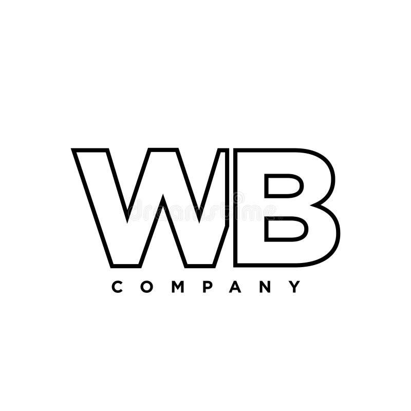 Letter W and B, WB Logo Design Template. Minimal Monogram Initial Based ...