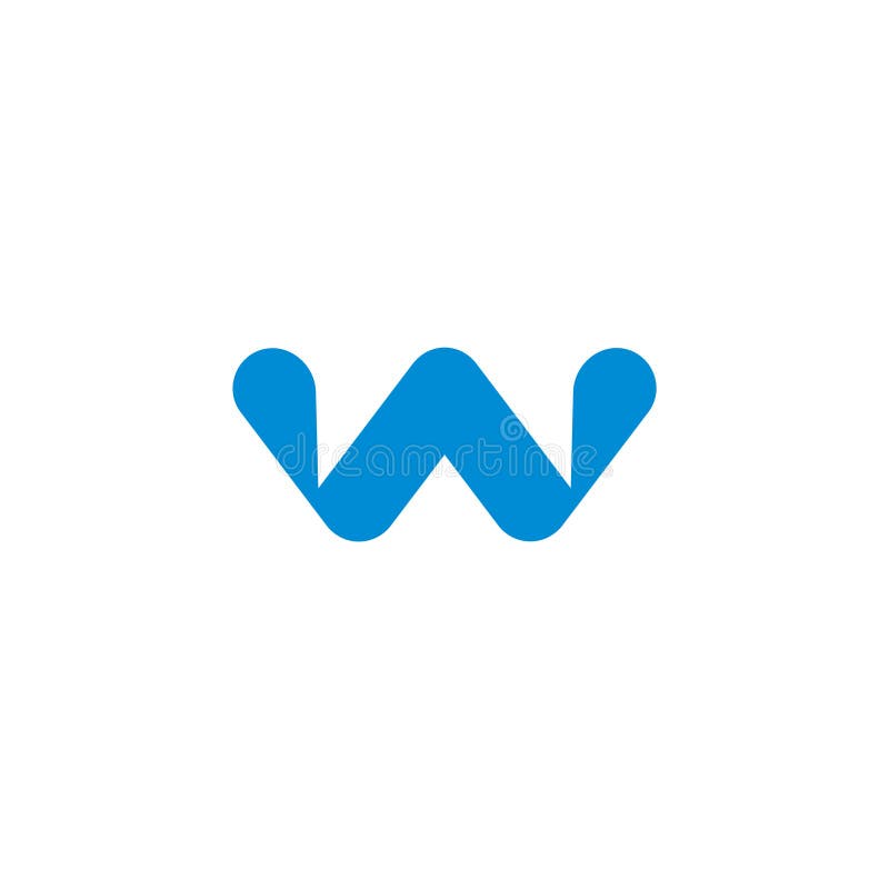 Letter W Blue Water Splash Symbol Logo Vector Stock Vector ...