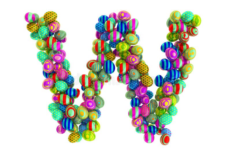 Letter W Easter Eggs Stock Illustrations – 5 Letter W Easter Eggs Stock ...