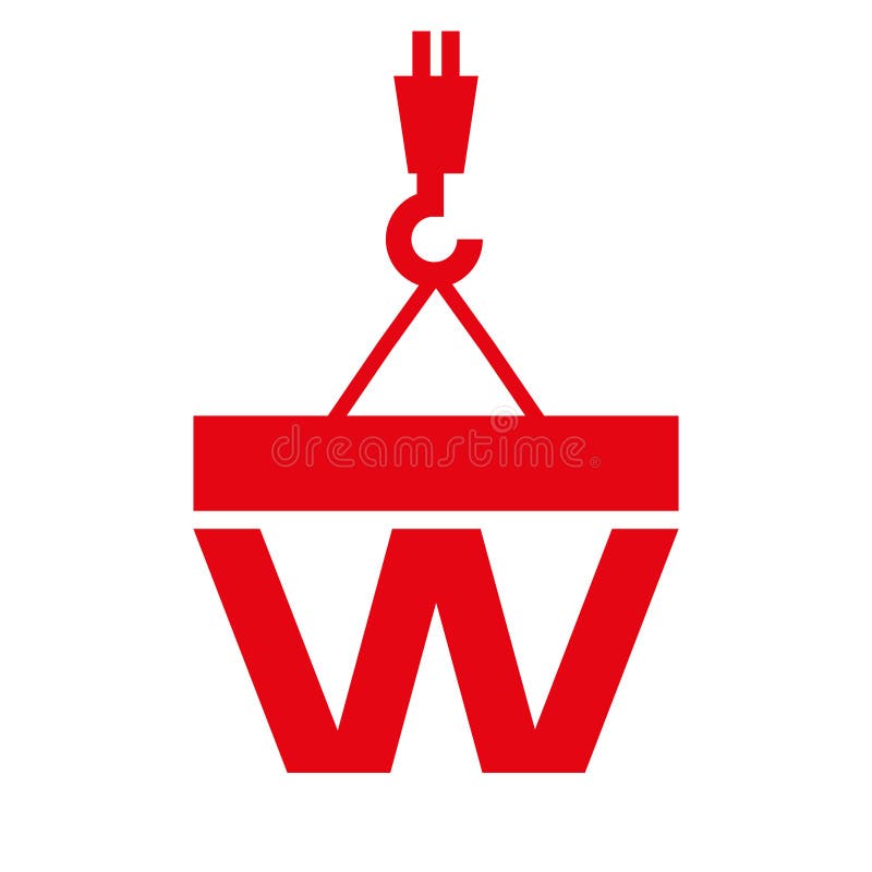 Letter W Construction Logo Template. Construction Logo Crane Concept ...