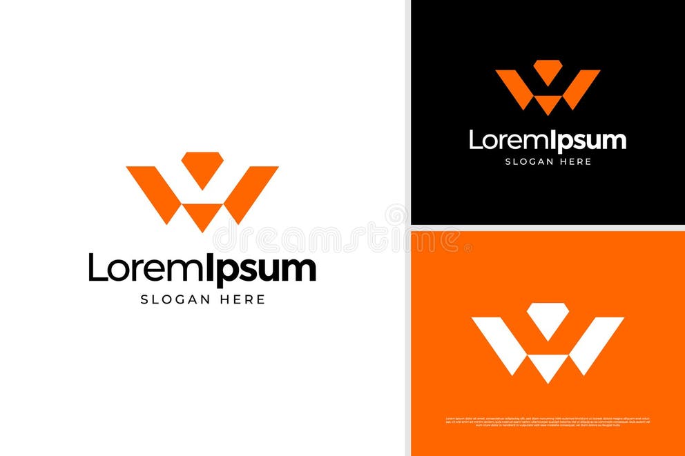 Letter W Creative Logo Concept. Initial W Logo Design Stock ...