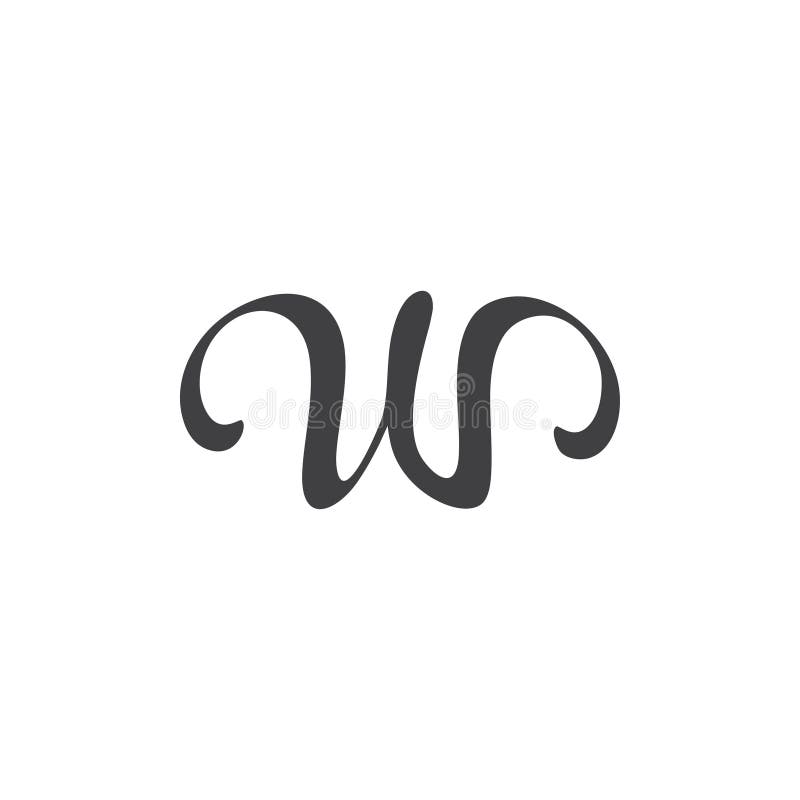 Letter W Curves Design Logo Vector Stock Vector - Illustration of ...