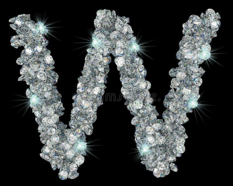 Letter W Diamonds Stock Illustrations – 101 Letter W Diamonds Stock ...