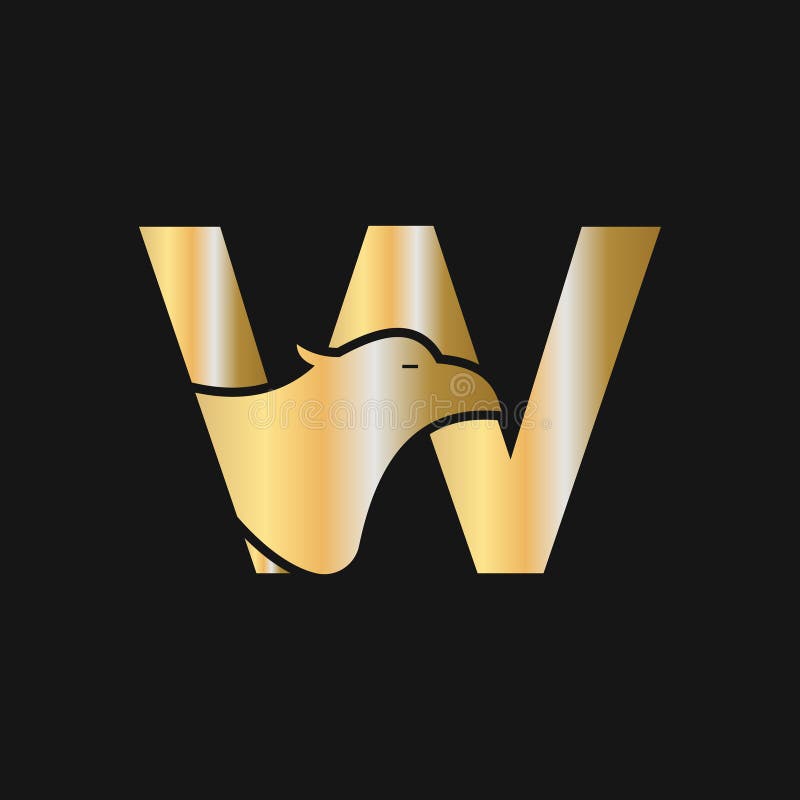Letter W Eagle Logo Design. Transportation Symbol Vector Template Stock ...