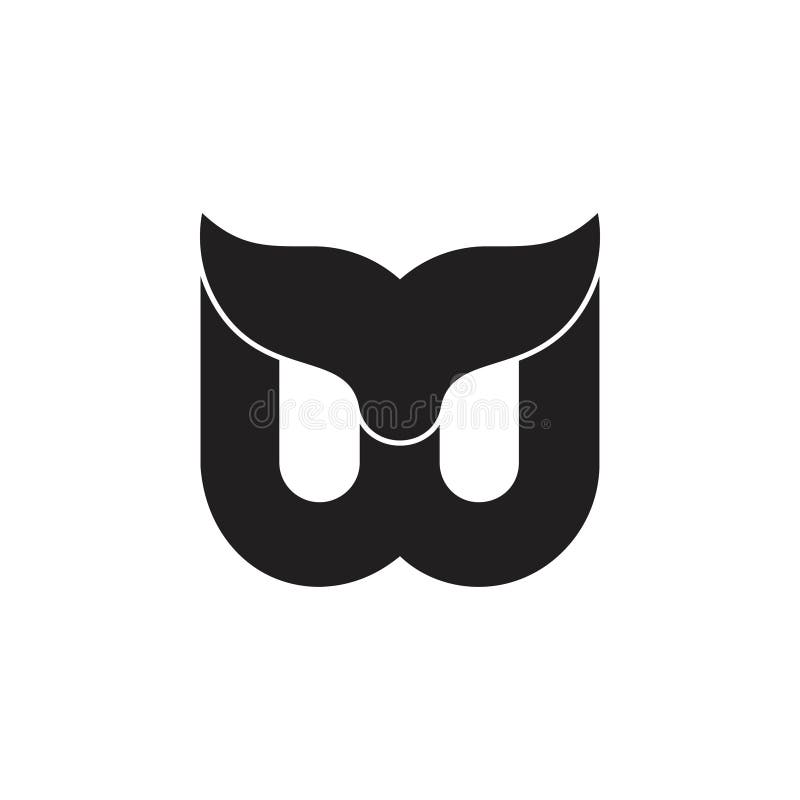 Letter W Fish Whale Tail Design Symbol Vector Stock Vector ...