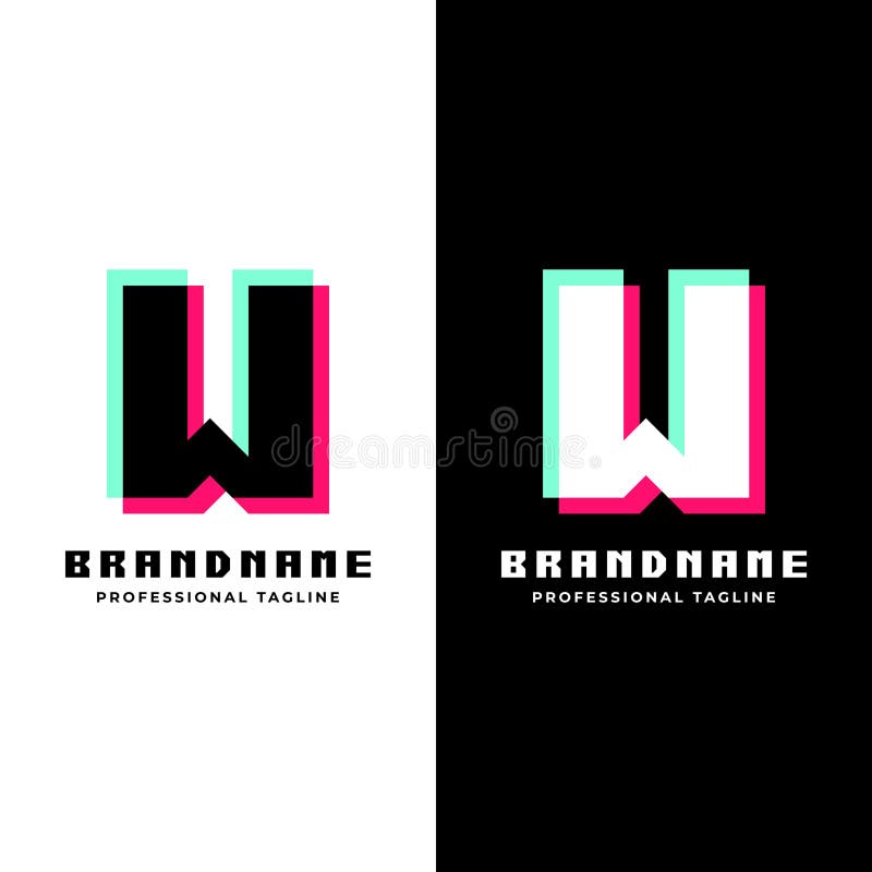 Letter W Glitch Logo, Great for Futuristic and Innovative Projects ...