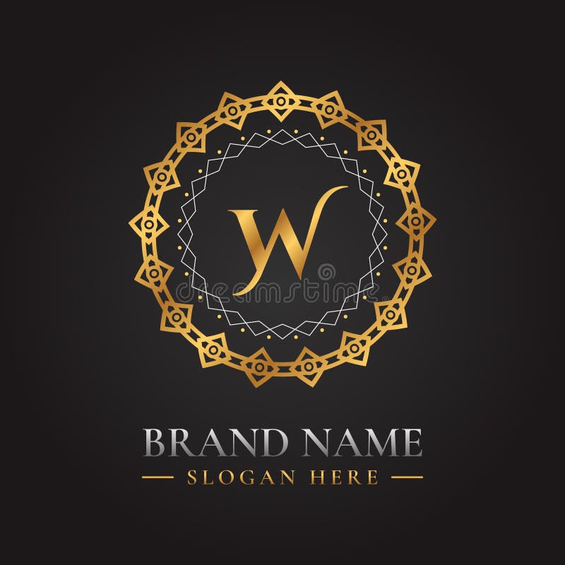 Letter W Golden Vector Logo Template in Luxury Style Concept Stock ...