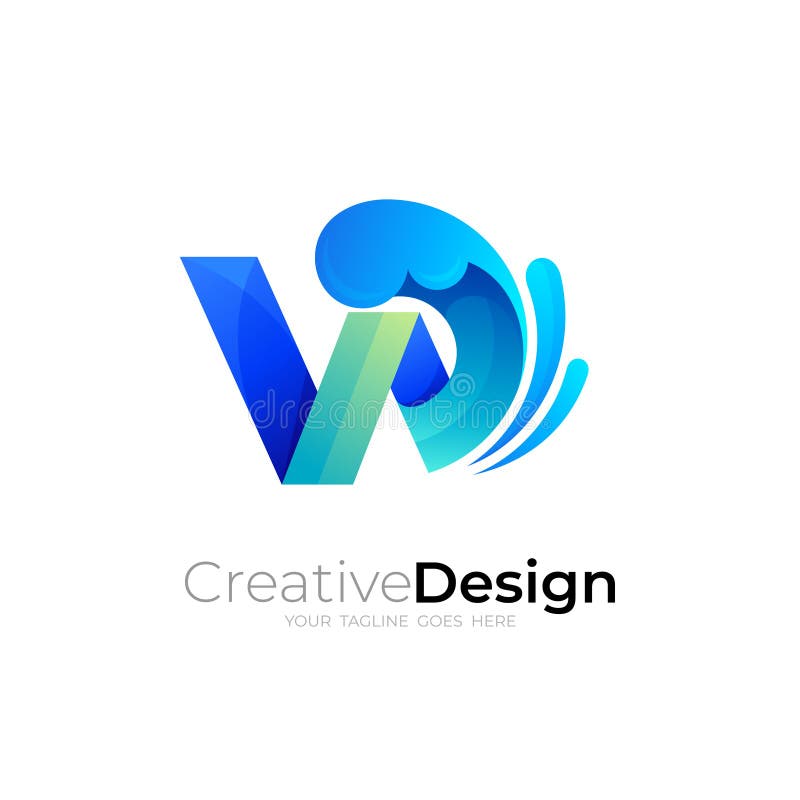 Letter W Wave Stock Illustrations – 840 Letter W Wave Stock ...