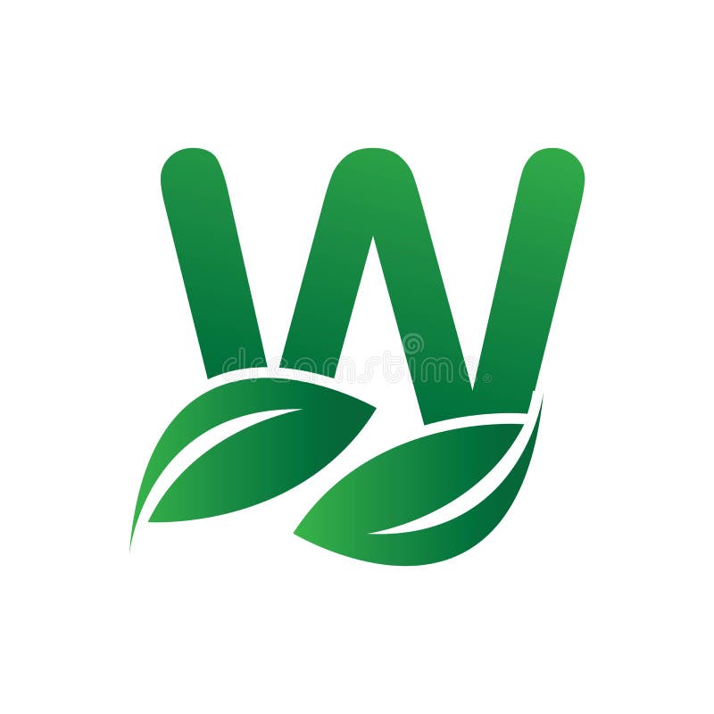Letter W Leaf Logo Design Vector Template Stock Vector - Illustration ...