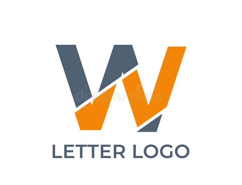 Letter W Logo Design. Alphabet Brand Identity Logotype Stock Vector ...