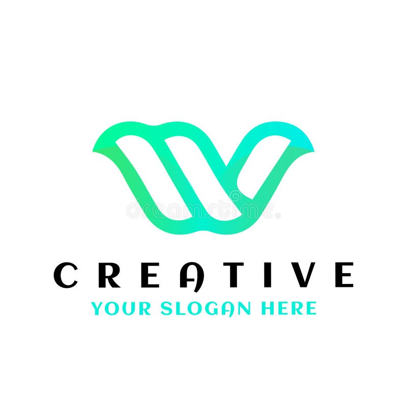 Letter W Logo Design Template. Initial W Letter Logo Stock Vector ...