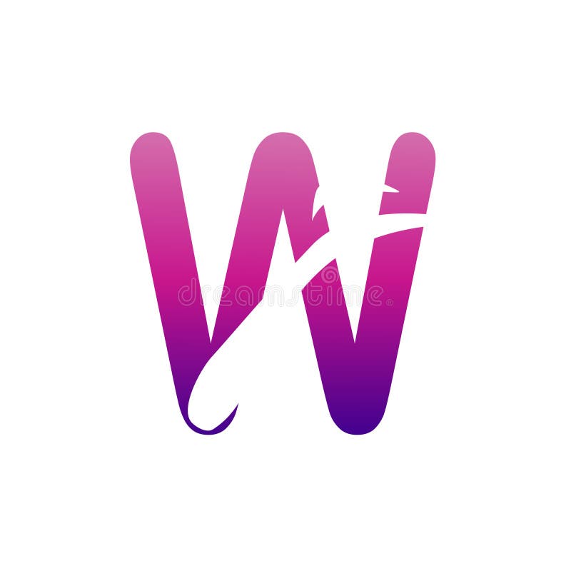 Letter W logo design. stock vector. Illustration of company - 146162023