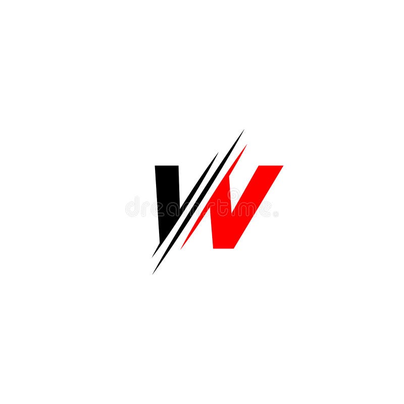 Letter W Logo Graphic Elegant and Unique Sliced Design Template Vector ...