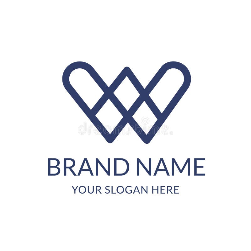 Letter W logo illustration stock vector. Illustration of letter - 250595947