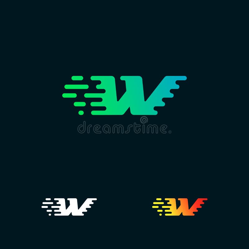 Letter W Modern Speed Shapes Logo Design Vector Stock Vector ...