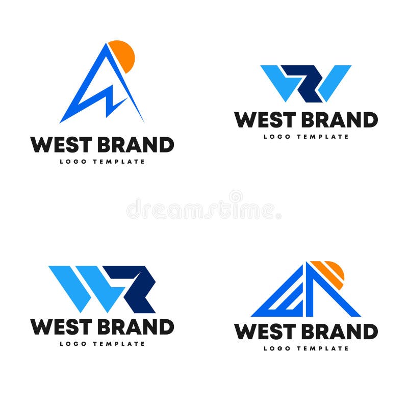 Letter W and R Monogram Logo Template Stock Illustration - Illustration ...