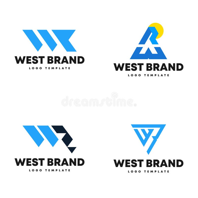 Letter W and R Monogram Logo Template Stock Illustration - Illustration ...