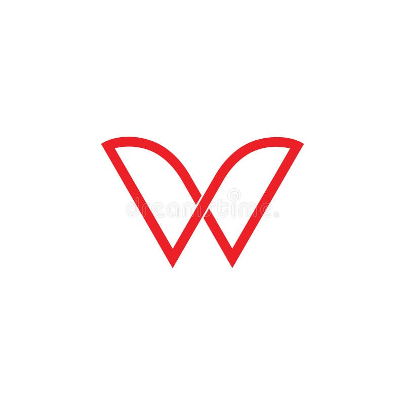 Letter W Overlapping Infinity Logo Vector Stock Vector - Illustration ...