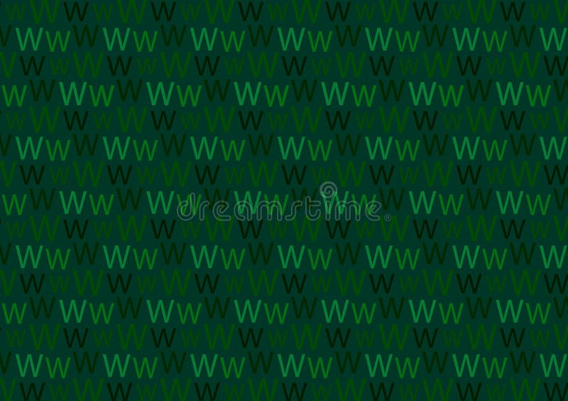 Letter W Pattern in Different Colored Green Shades for Wallpaper Stock ...