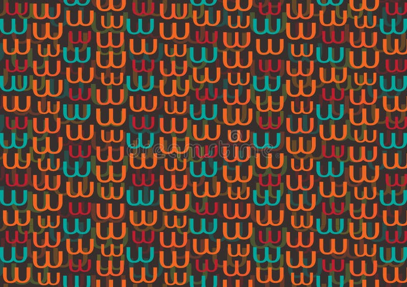 Letter W Pattern in Different Colored Shades for Wallpaper Stock Image ...
