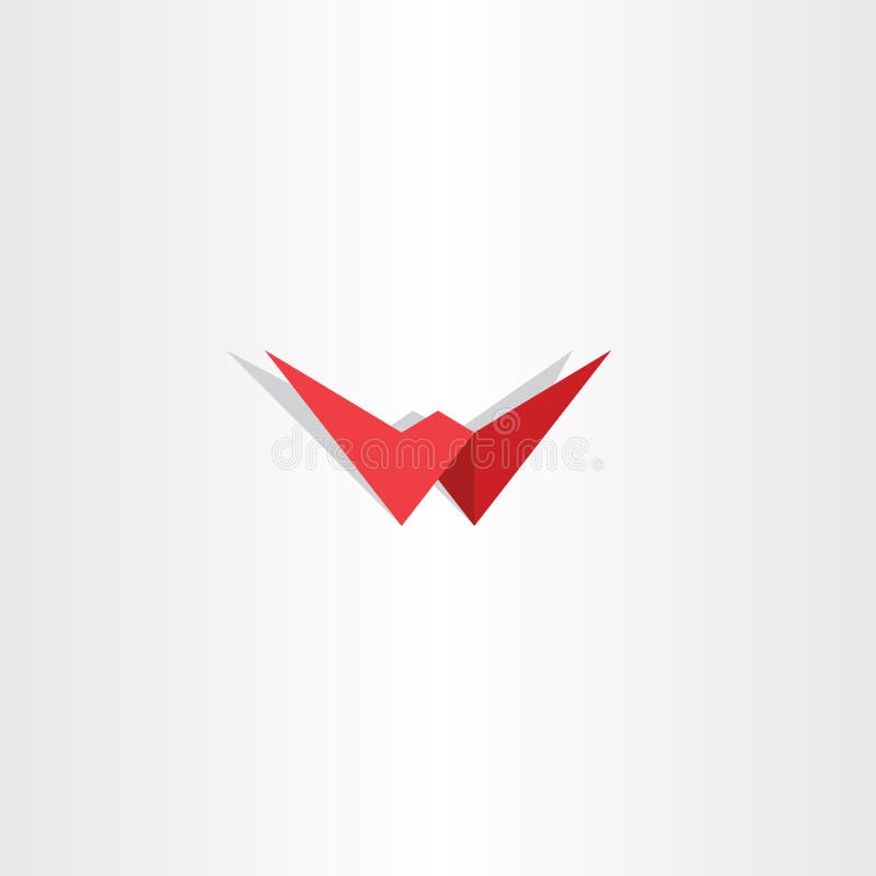 Letter W Red Symbol Logotype Element Vector Stock Vector - Illustration ...