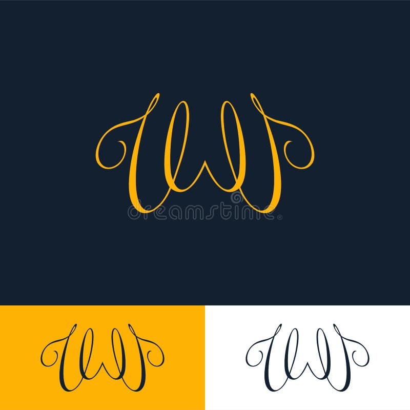 Letter W Shape Logo Template with Abstract Wings, Logo with Modern and ...