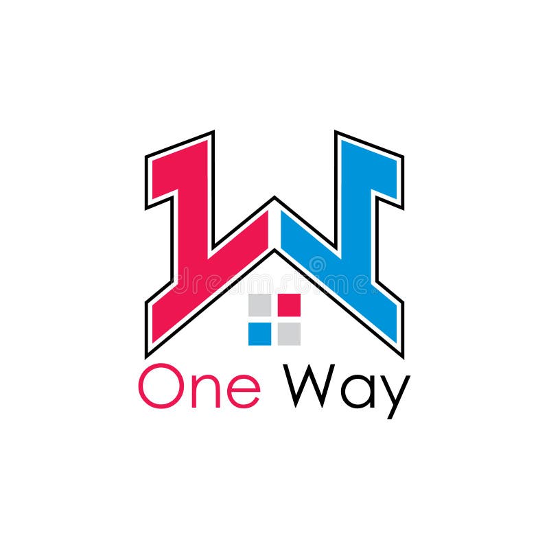 Letter W Simple Geometric Home Shape Logo Vector Stock Vector ...