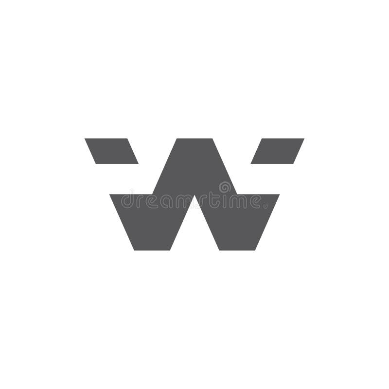 Letter W Simple Geometric Logo Vector Stock Vector - Illustration of ...