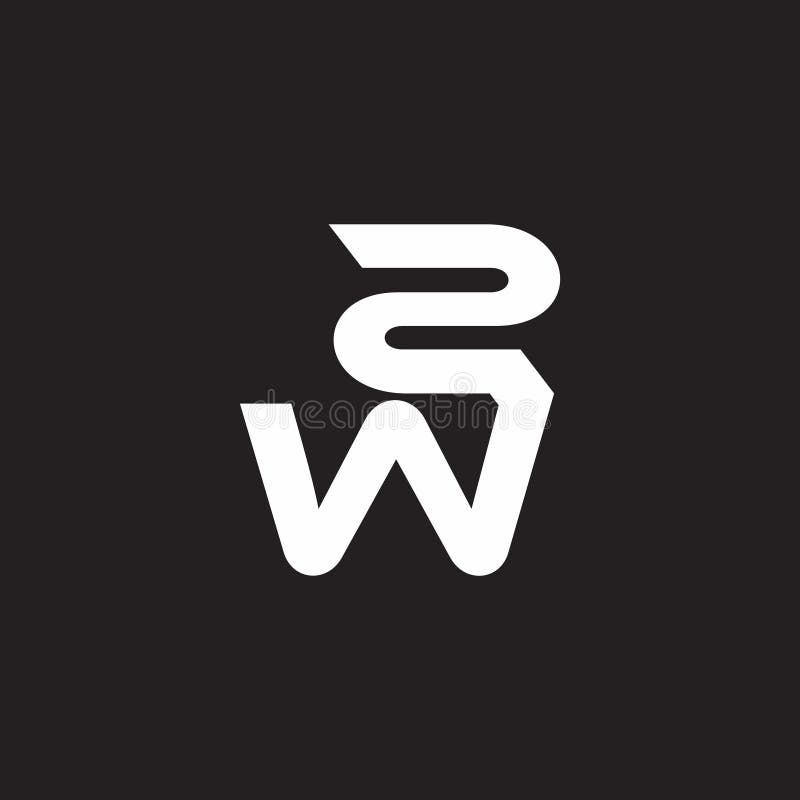 Letter 2w Simple Linked Lines Art Logo Vector Stock Vector ...