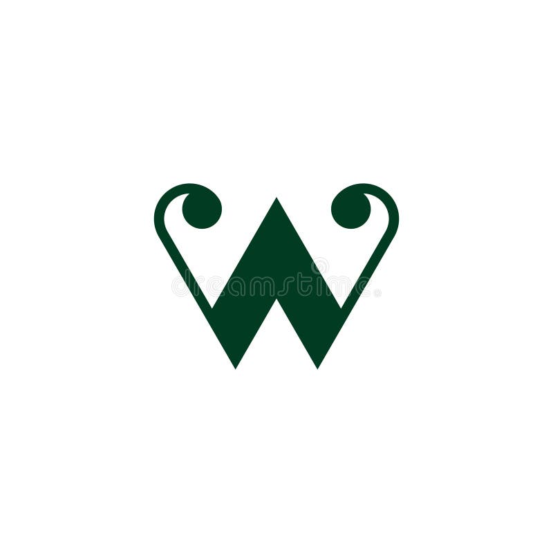 Letter W Spiral Triangles Linked Geometric Logo Vector Stock Vector ...