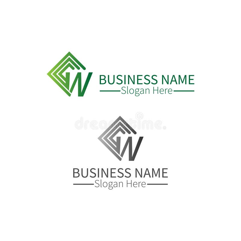 Letter W square logo icon stock vector. Illustration of letter - 199824603