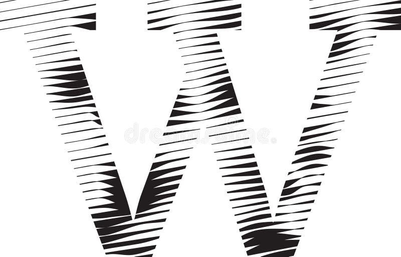 Letter W Stripe Motion Line Logo Stock Vector - Illustration of ...