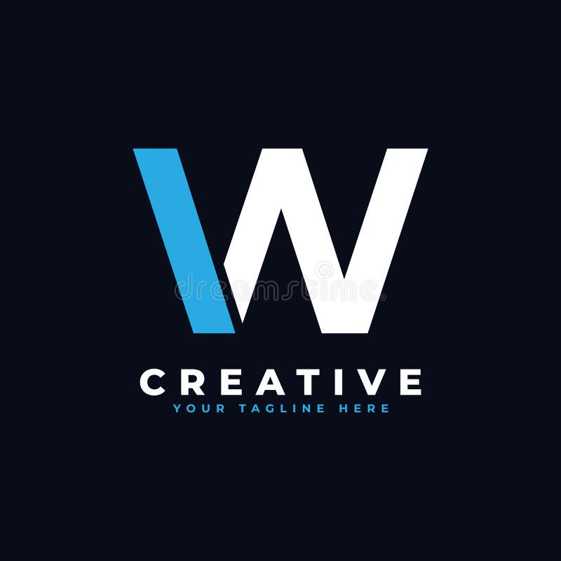Letter W Tech Logo. Design Vector Illustration Modern Monogram Icon ...