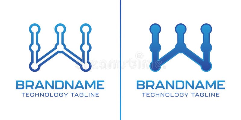Letter W Technology Logo, Symbolize Progress, Innovation, and Digital ...