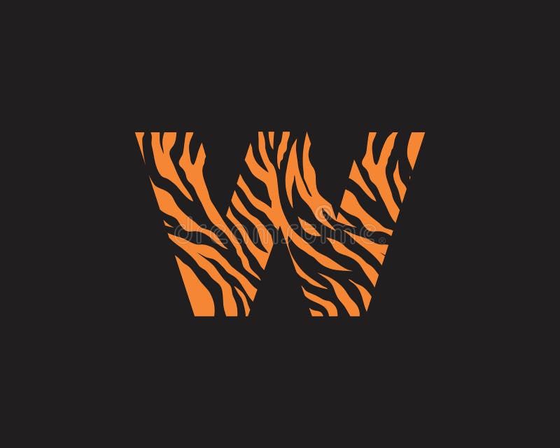 Letters W Tiger Pattern Stock Illustrations – 6 Letters W Tiger Pattern ...