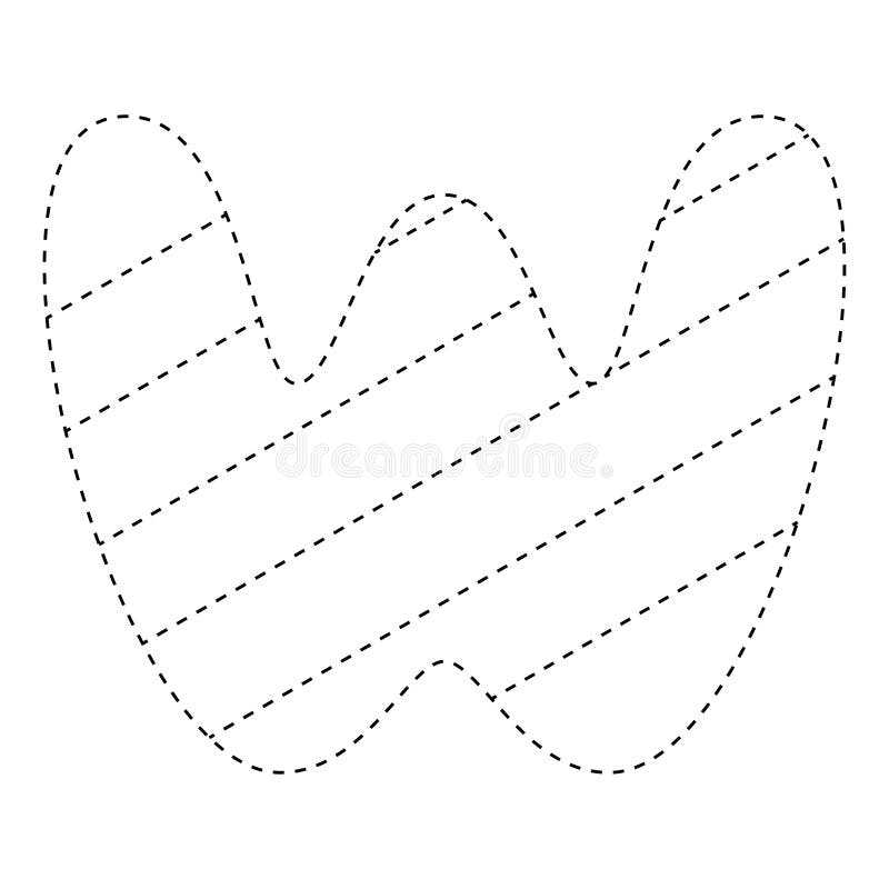 Letter W Tracing Worksheet for Kids Stock Vector - Illustration of game ...
