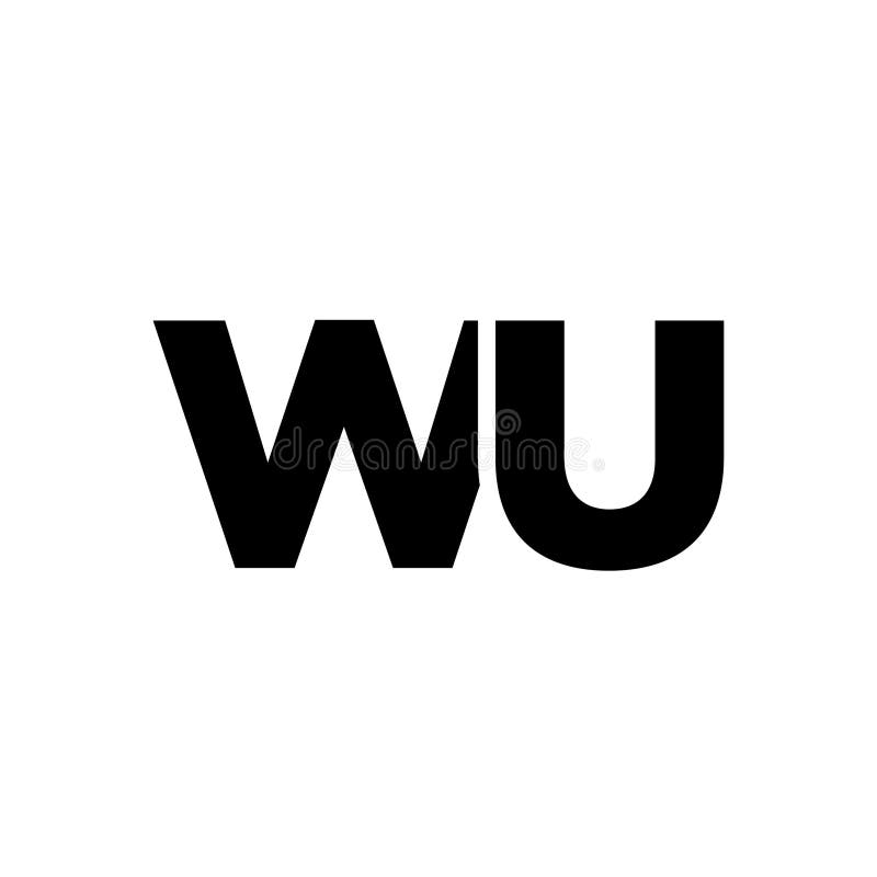 Letter W and U, WU Logo Design Template. Minimal Monogram Initial Based ...