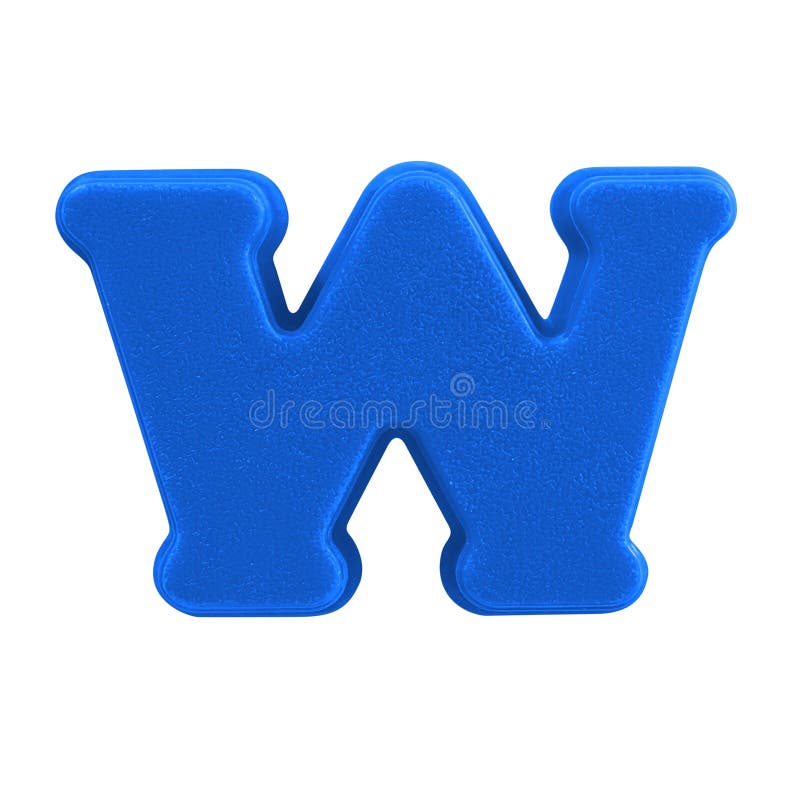 Letter W Uppercase Alphabet Plastic White Background Clipping Path ...
