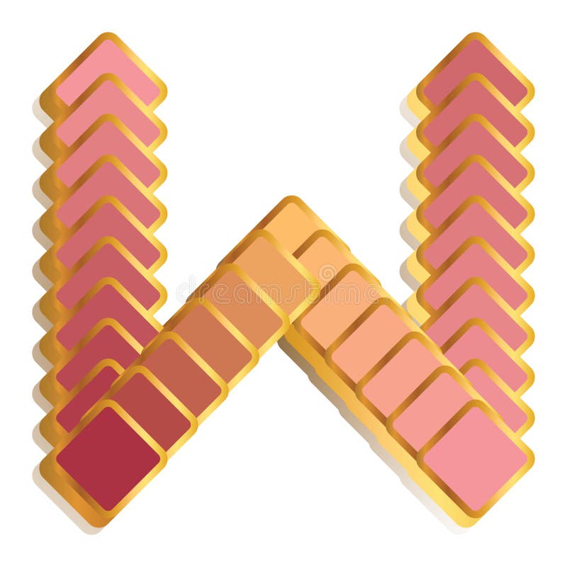 Letter W. Vector Illustration Decorative Design Stock Vector ...