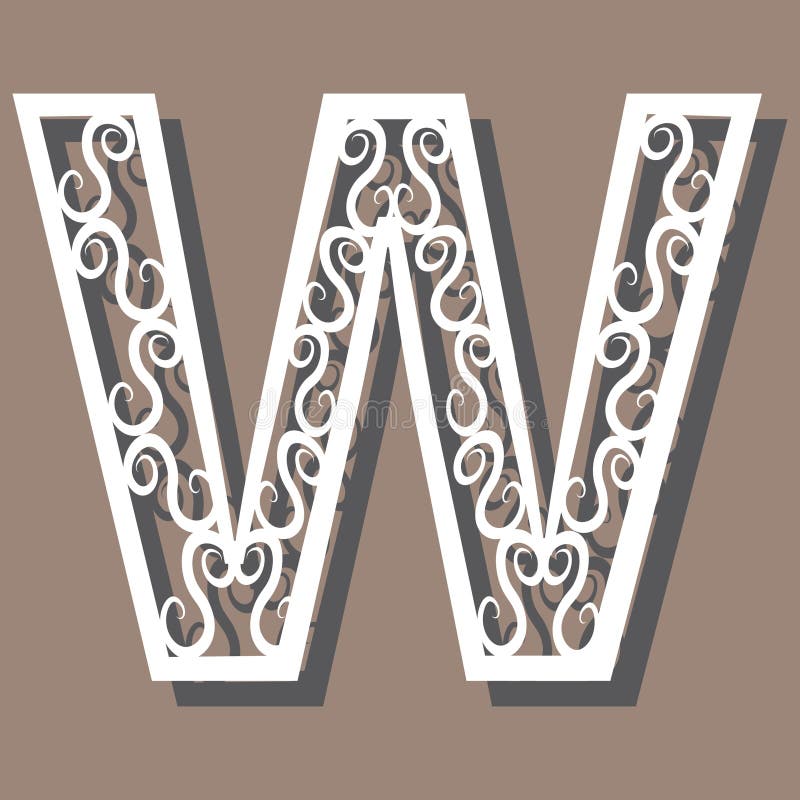 Letter W. Vector Illustration Decorative Design Stock Vector ...