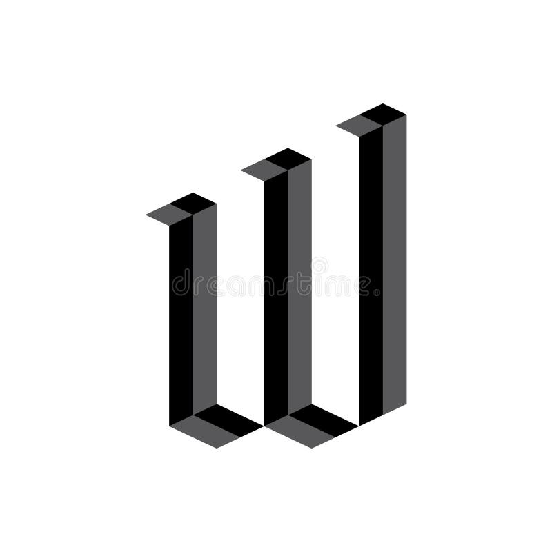 Letter W. Vector Illustration Decorative Design Stock Vector ...