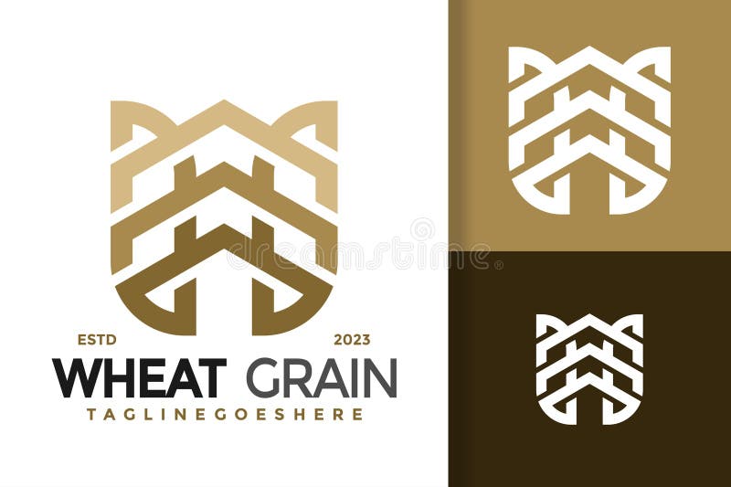 Letter W Wheat Grain Logo Vector Icon Illustration Stock Vector ...