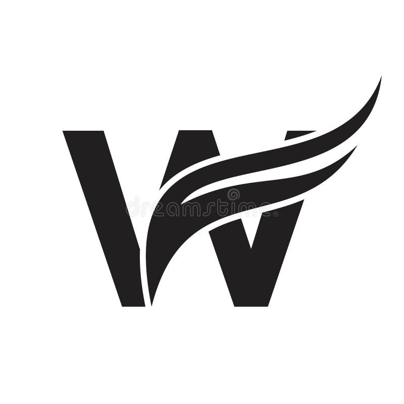 Letter W Wing Logo Design. Transportation Logo Letter W and Wings ...