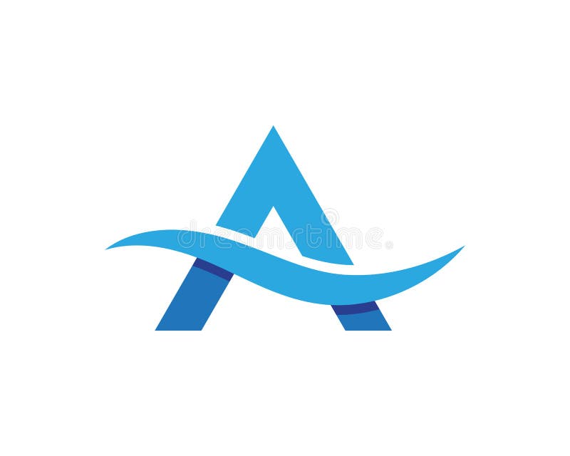 A Letter Water wave icon stock vector. Illustration of sunny - 126217560