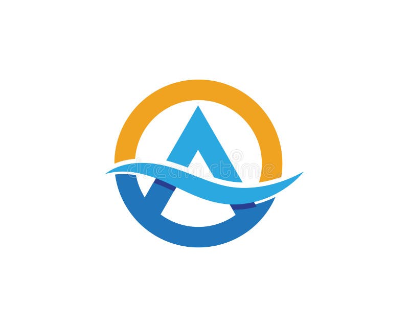 A Letter Water wave icon stock vector. Illustration of element - 126217580