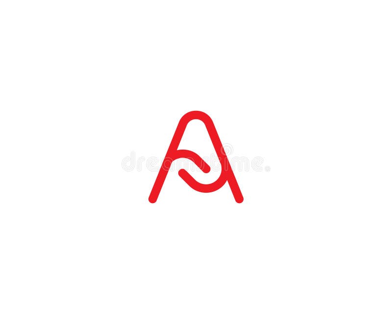 Letter a with Wave Linear Logo. Creative Minimalistic Logotype Stock ...