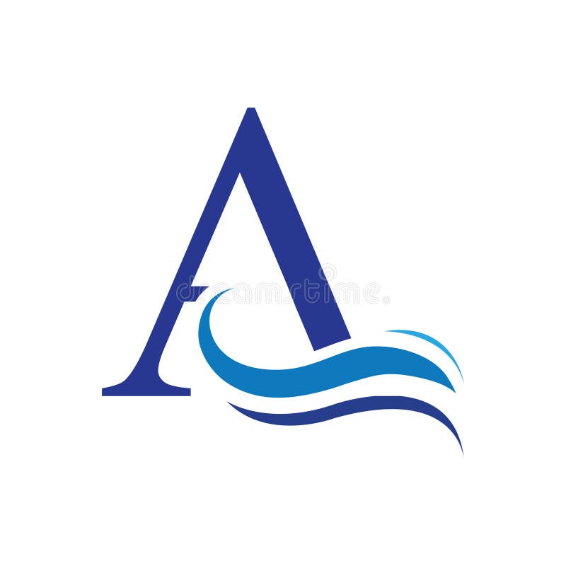 A Letter Wave Logo Template Vector Illustration Stock Vector ...