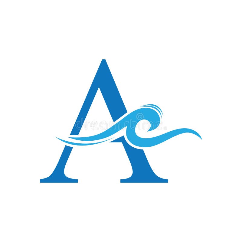 A Letter Wave Logo Template Vector Illustration Stock Vector ...