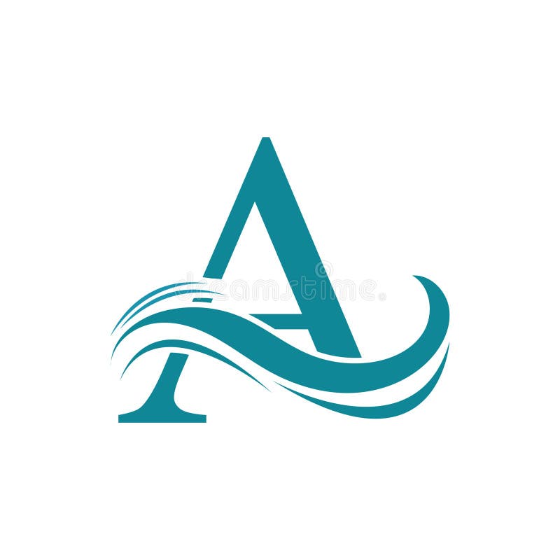 A Letter Wave Logo Template Vector Illustration Stock Vector ...